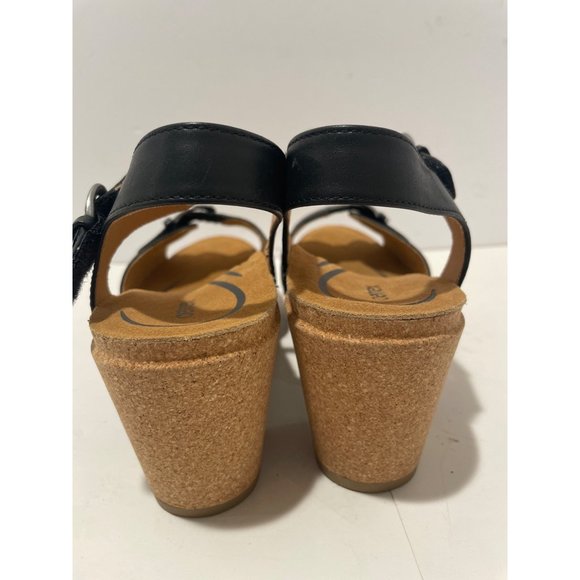 Aetrex | Shoes | Aetrex Womens Tory Heels Clogs Sandals Black W Genuine ...